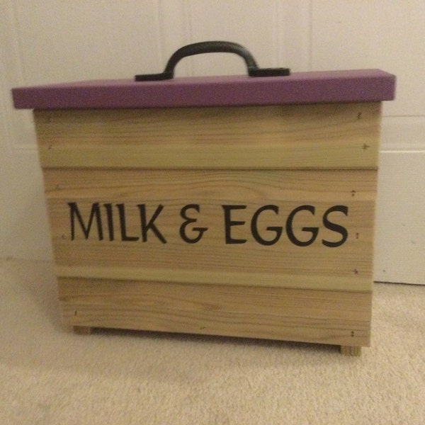 Doorstep Wood Milk Box. Porch Milk Storage Box. Milk Bottle Boxes ...