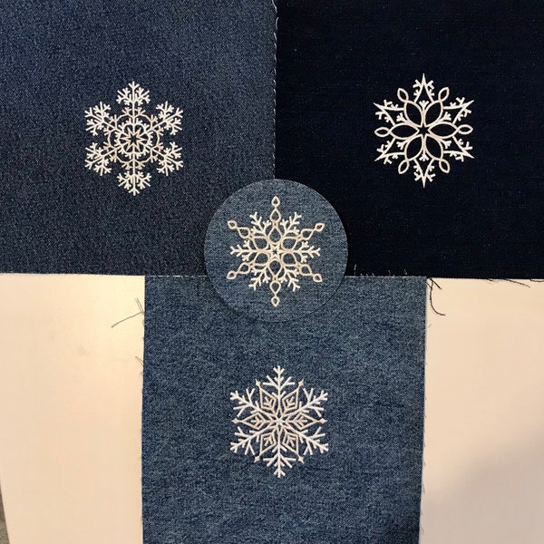 Large Snowflake Set 8 Designs Machine Embroidery Design Winter Snow ...