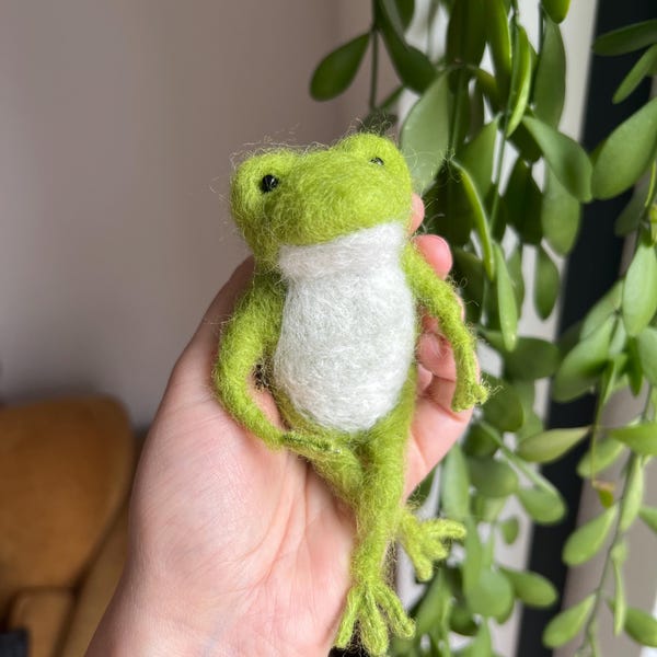 Poseable Frog Doll- Digital FILES and Video Tutorial - Needle Felt ...