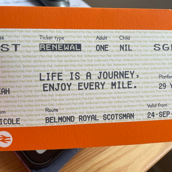 Personalised Train Ticket Birthday Card, Train Ticket, Birthday Card ...