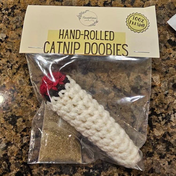 Crochet Catnip Doobie Toy, Novelty Cat Gag Gift - Etsy