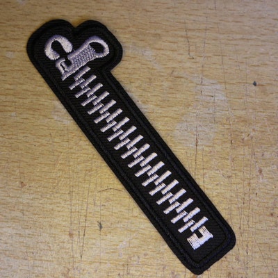 Zipper Iron-on Patch, Black Zip Badge, Zipper Badge, Pop Culture Badge ...