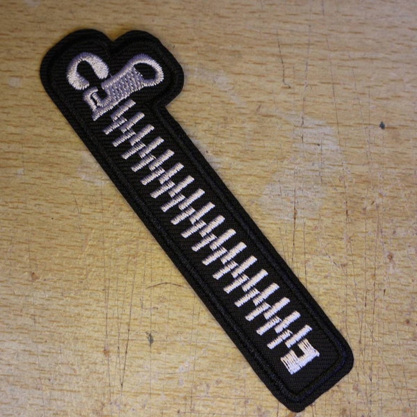 Zipper Iron-on Patch, Black Zip Badge, Zipper Badge, Pop Culture Badge ...