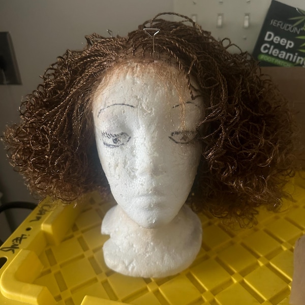 Elegantwigs 12" Gray Headband Braided Curly Wig *just as Pictured* - Etsy