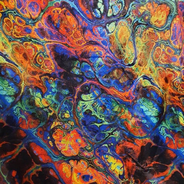 Abstract Modern Textile Artist Created UNIQUE Green Foliage Lightning ...