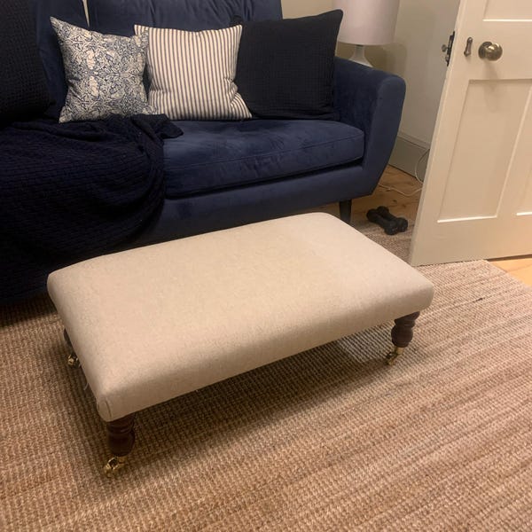 Large Footstool in Your Own Fabric Coffee Table in Your Fabric Large ...