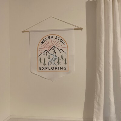 Explore the Unseen Pennant Pennant Flag Wall Art Banner, Explore Wall ...