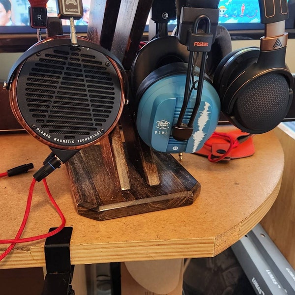 Wood Headphone Stand Multiple Headphones Stand Headphone Station Gifts ...