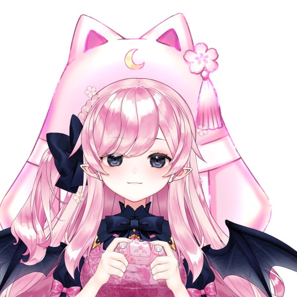 Cute Kawaii Sakura Vtuber Controller Asset | Twitch Streamer Gaming ...