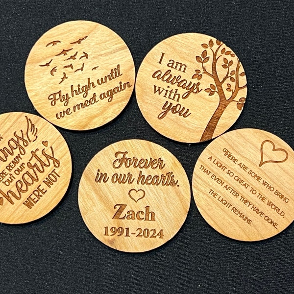 Personalized Sympathy Tokens - Memorial Pocket Keepsakes - Etsy