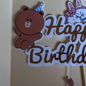 LINE FRIENDS Birthday Cake Topper LINE Friends Theme Party - Etsy