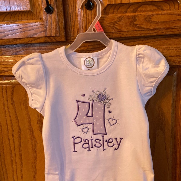 Princess Tiara #4 Applique Machine Embroidery Design Birthday Crown ...