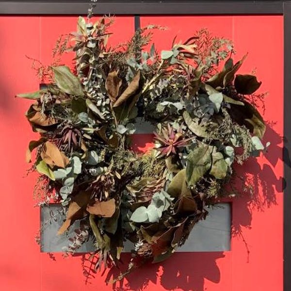 Over Door Swag, Beige Rose Swag, Wall Hanging, Year Round Home Swag ...