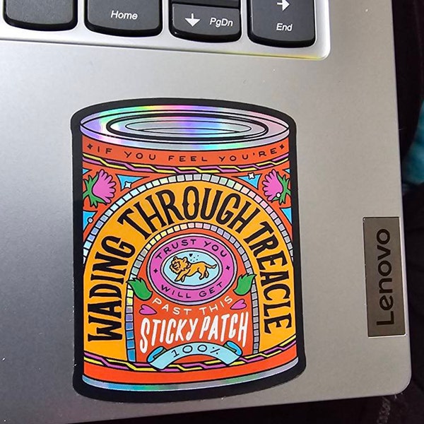 Holographic Glitter Burn Bright Matchbox Sticker Mental Health Themed ...