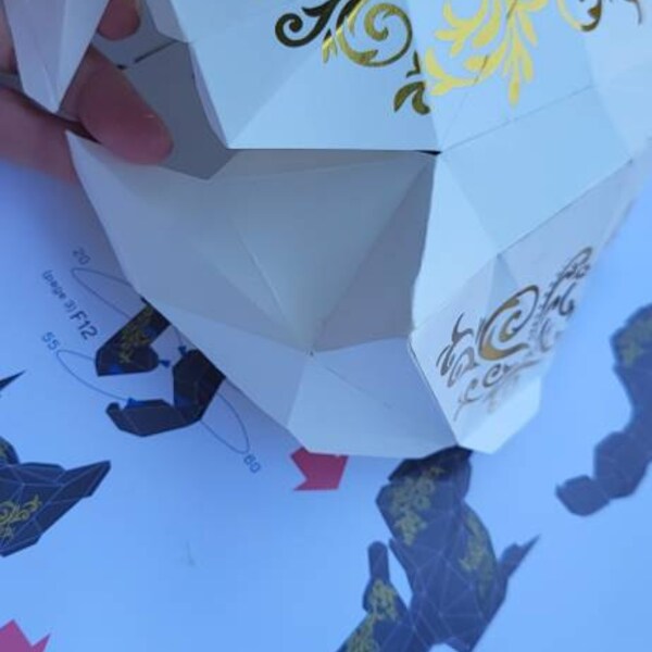 Shark 3D Papercraft Kit - Animal Wall Art Decor, Low Poly Paper Craft ...