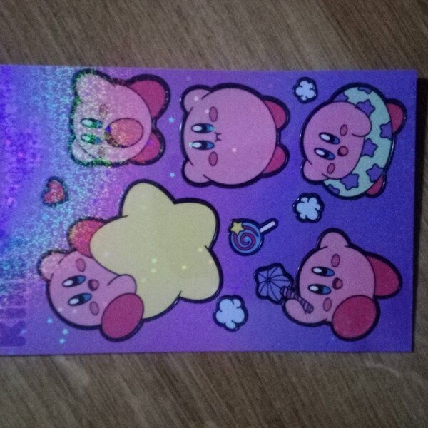 Pink Bubble Sticker, Anime Waterproof Sticker Sheet, Holographic Vinyl ...