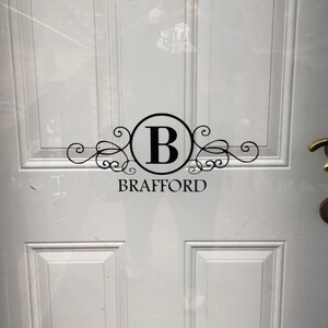 Custom Name & Monogram Vinyl Art Wall Decal Personalized | Etsy