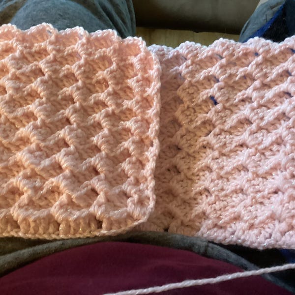 Crochet Pattern / Crochet 2 Rows Repeating 3D Baby Blanket Written ...