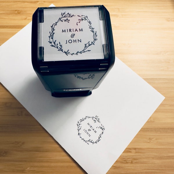 Wedding Logo Stamp | Wedding Invitation Envelope Stamp | Wedding Date ...