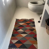 Buy Handwoven Handmade Indigo Runner-rug Jute Runner Traditional Online ...