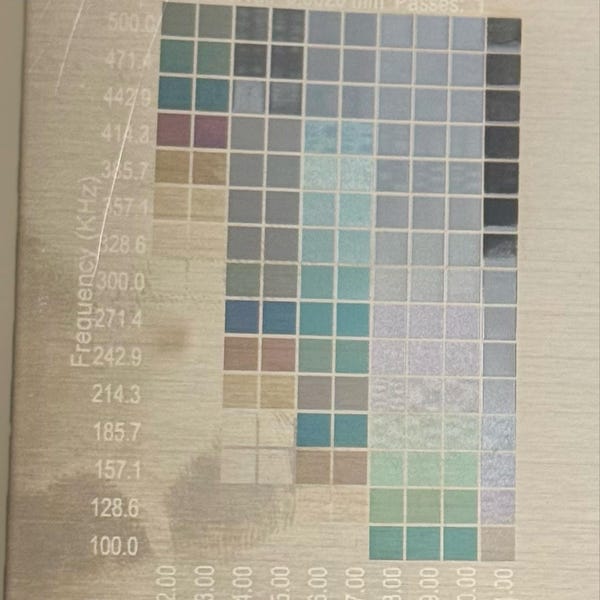 REVISED MOPA Color Lightburn Test Files for Laser Engraving Color ...