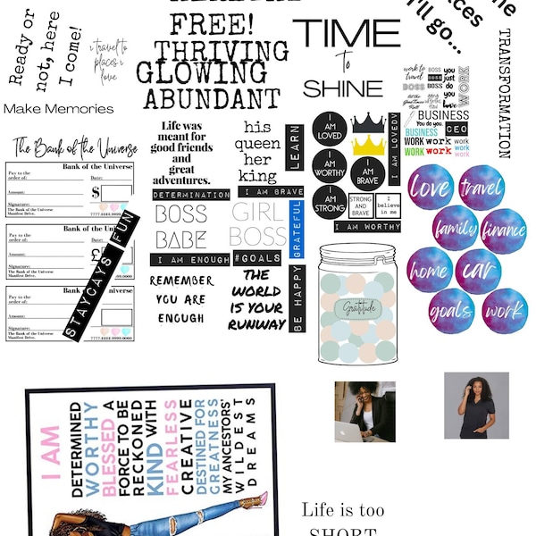 Gratitude Jar Printable, Gratitude Vision Board for Manifesting ...
