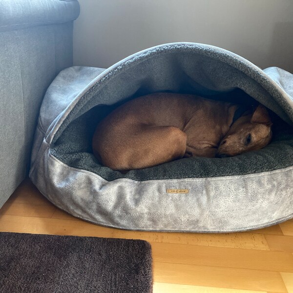 MERINO WOOL DOG Bed, Dog Cave Bed, Washable Dog Bed, Natural Wool Dog ...