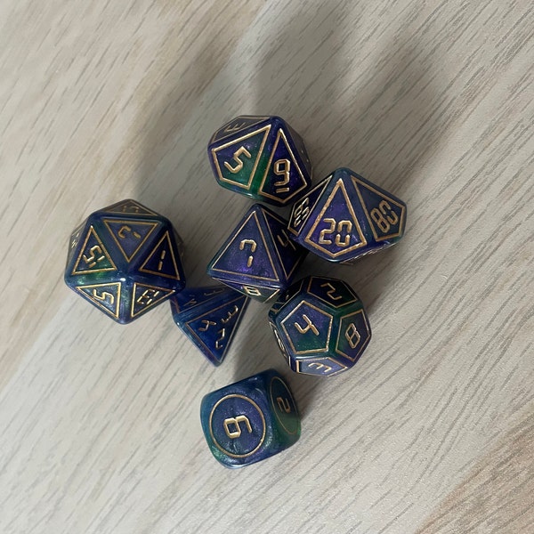 Under the Sea Tide Pool Dnd Dice Set Perfect Gift for Fans of Dungeons ...