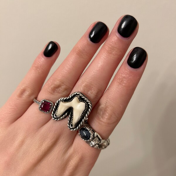 Coyote Bone Handmade Sterling Silver Ring - Etsy