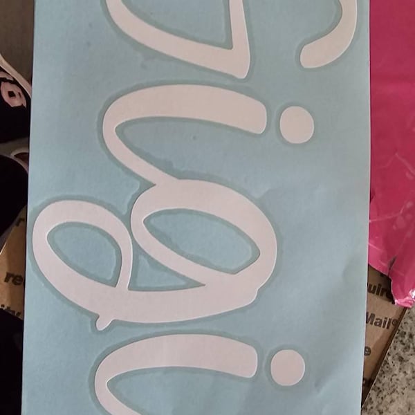 Last Name Vinyl Decal Sticker, DIY Sign, Last Name Initial Decal ...