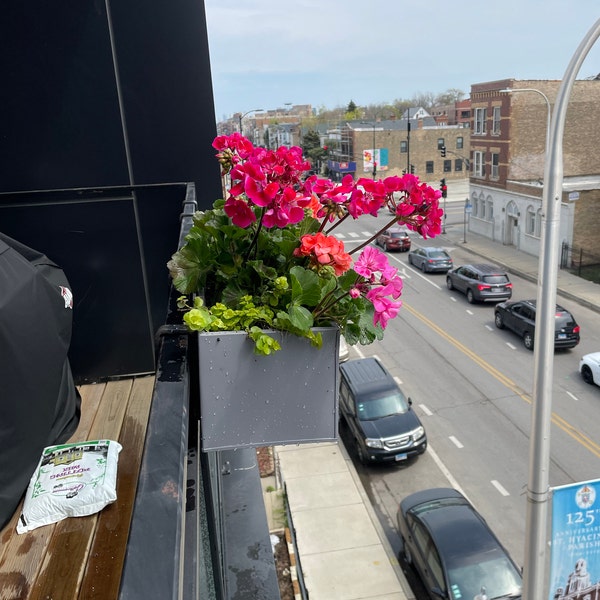 Deck Railing Planter Brackets Custom, Flower Box Holder, Rail Planter ...