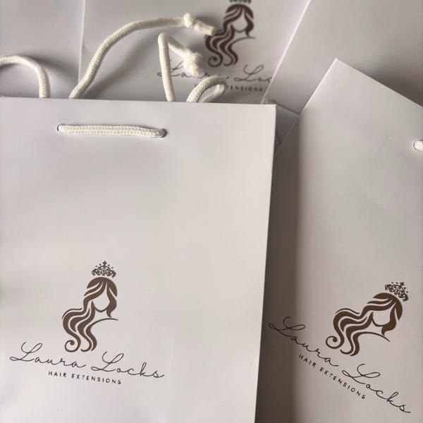 Personalised Logo Gift Bags - Customised Gift Bags With Gold/silver ...