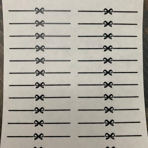 Foiled Bow Divider Stickers, Bow Dividers, Foiled Bow Dividers, Foiled ...