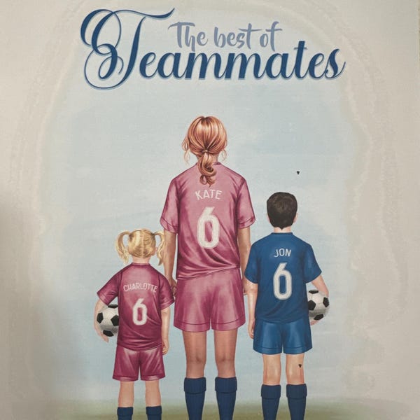 Personalised Football Team, Dad Gift, Fathers Day Gift Soccer Family ...