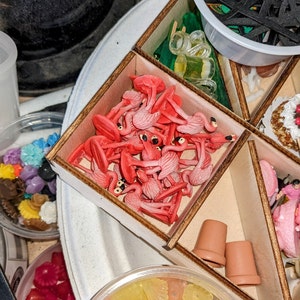 Set of Tiny MINIATURE FLAMINGOS Pink Flamingo Bird Animal Mini Figures ...