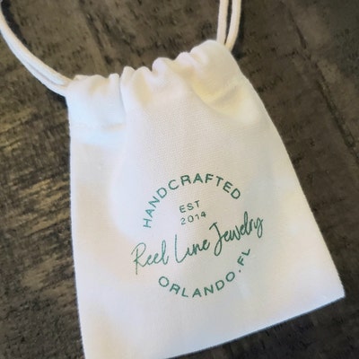 50pcs Personalized Logo Print,custom Cotton Drawstring Bags,jewelry ...