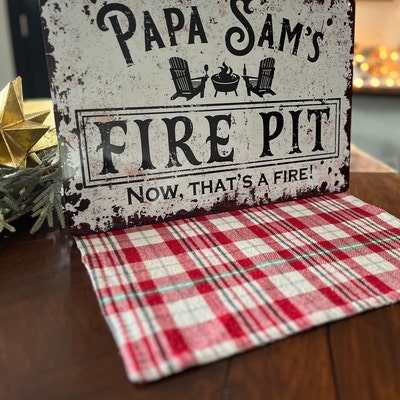 Fire Pit Sign Custom Personalized Family Last Name Patio Decoration for ...