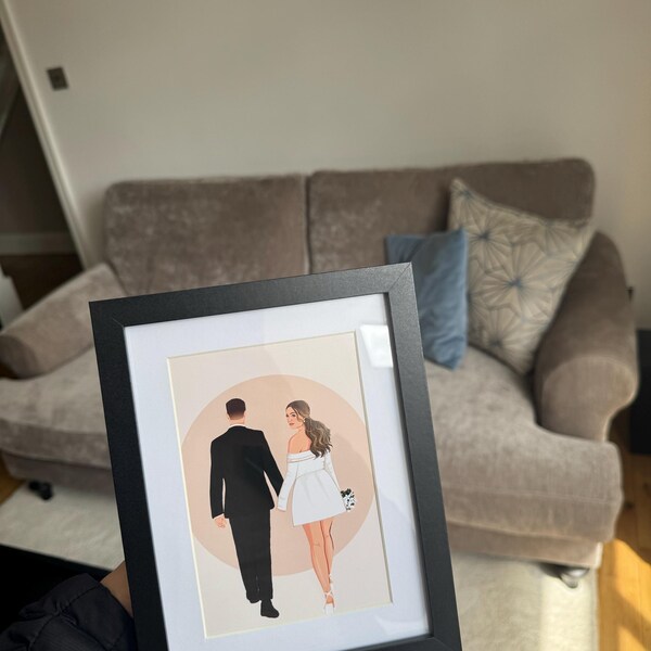 Custom Minimal Drawing, Faceless Portrait, Gift for Boyfriend, Custom ...
