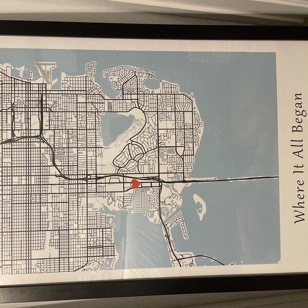Custom Map | Our First Home Map | Valentines Day Gift for Him ...