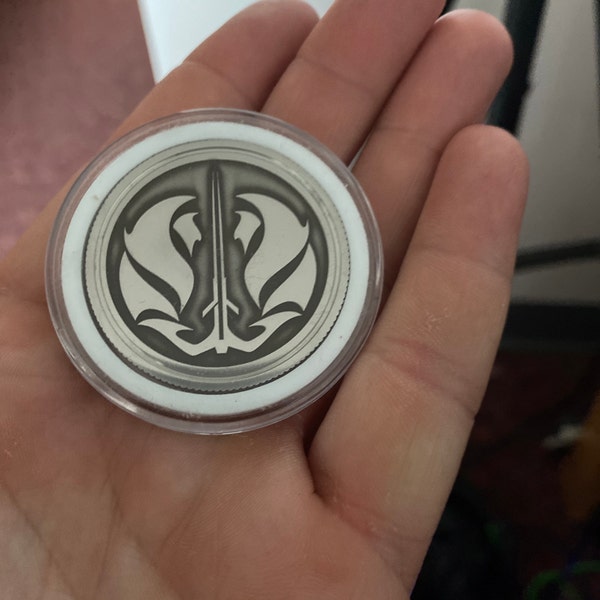 Bendu Gray Jedi Order Emblem & Code Challenge Coin Real Stainless Steel ...