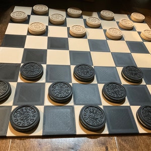 Checkers Set 3D Printed 24 Piece Set for Your Board. - Etsy