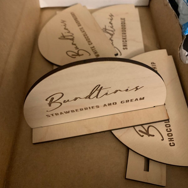 Wooden Buffet Food Name Sign, Food Table Tent Card, Food Tag, Cute ...