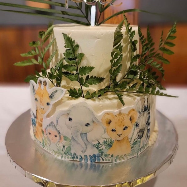 Safari Baby Shower Cake Topper, Safari Animals Centerpiece, Jungle Baby ...