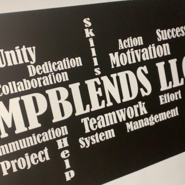 Large Custom Business Name Wall Decal, Office Wall Art Decor ...