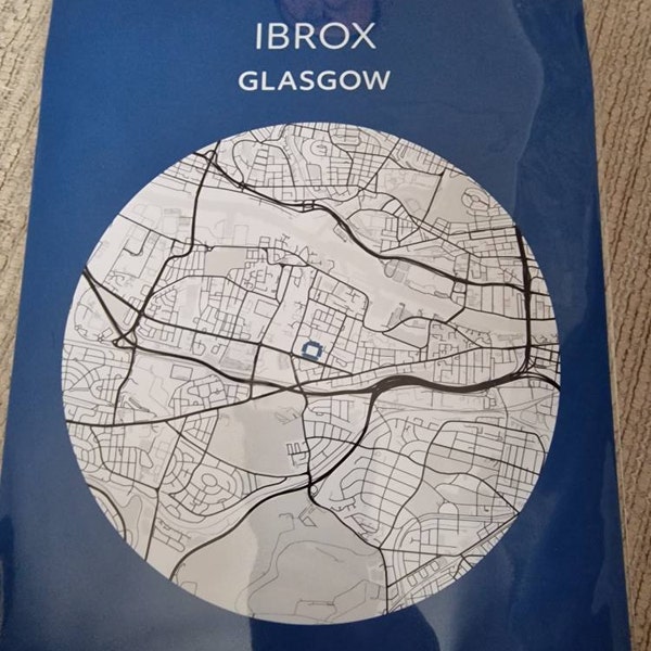Glasgow Rangers Print: Ibrox Stadium Map - Etsy