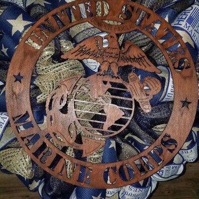 USMC United States Marine Corps Wall Art Laser Cut Sign Gift Idea Army ...