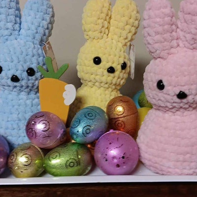 PATTERN Bunny Peep Plushie Easter Easter Basket Stuffer Stuffed Bunny ...