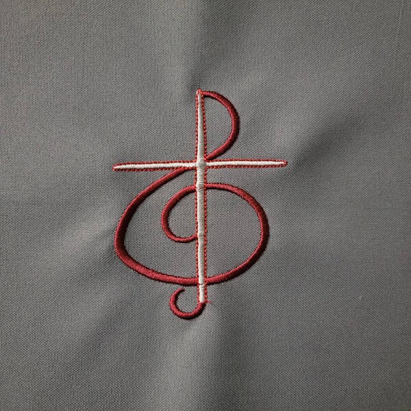 Treble Clef Cross - Machine Embroidery Design - Etsy