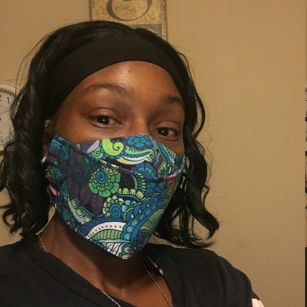 3D Fit Cloth Face Mask 3 Ply With BUILT IN FILTER Non Woven ...