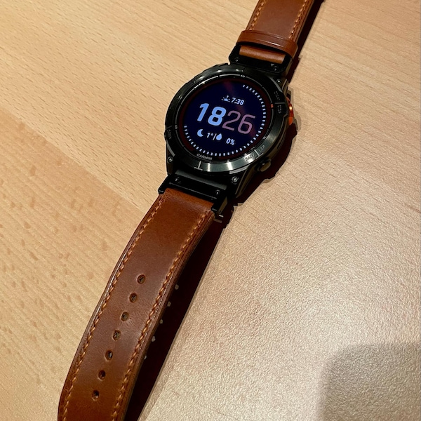 Garmin Leather Watch Strap Garmin Qwikfit Personalised Band | Fenix 5 ...